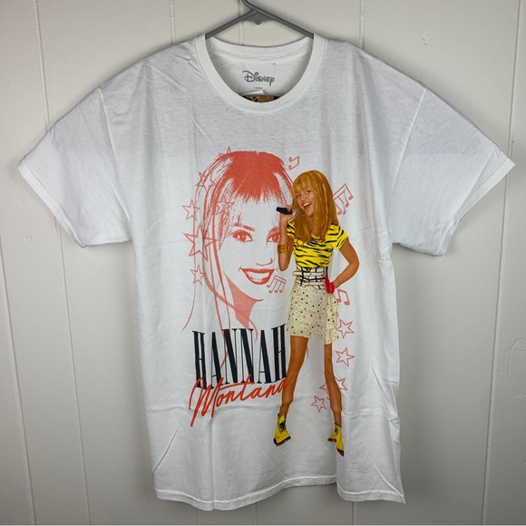 Disney | Tops | Disney Hannah Montana Shirt Retro Style White Adult ...